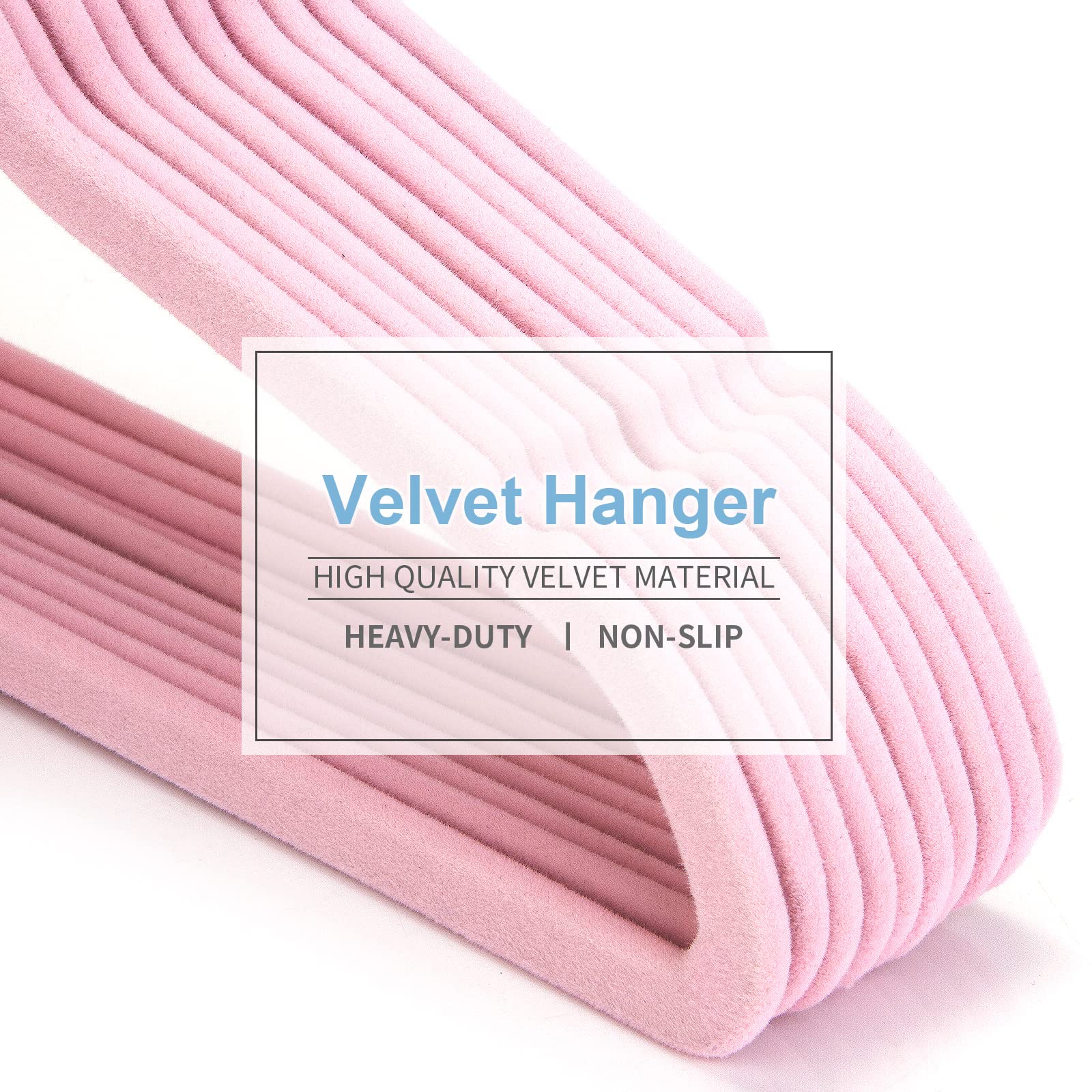 MOERKADA Baby Velvet Hangers 50pack-11“Inch Non Slip Kids Hangers for Infant/Toddler Pink Hangers