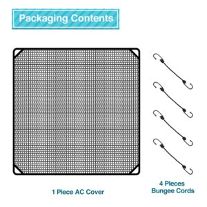 COARBOR 32"x32" Outdoor AC Unit Cover Mesh Outside Air Conditioner Compressor Condenser Defender Cover Dog Playpen Cover with 4 Bungee Cords