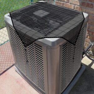 coarbor 32"x32" outdoor ac unit cover mesh outside air conditioner compressor condenser defender cover dog playpen cover with 4 bungee cords