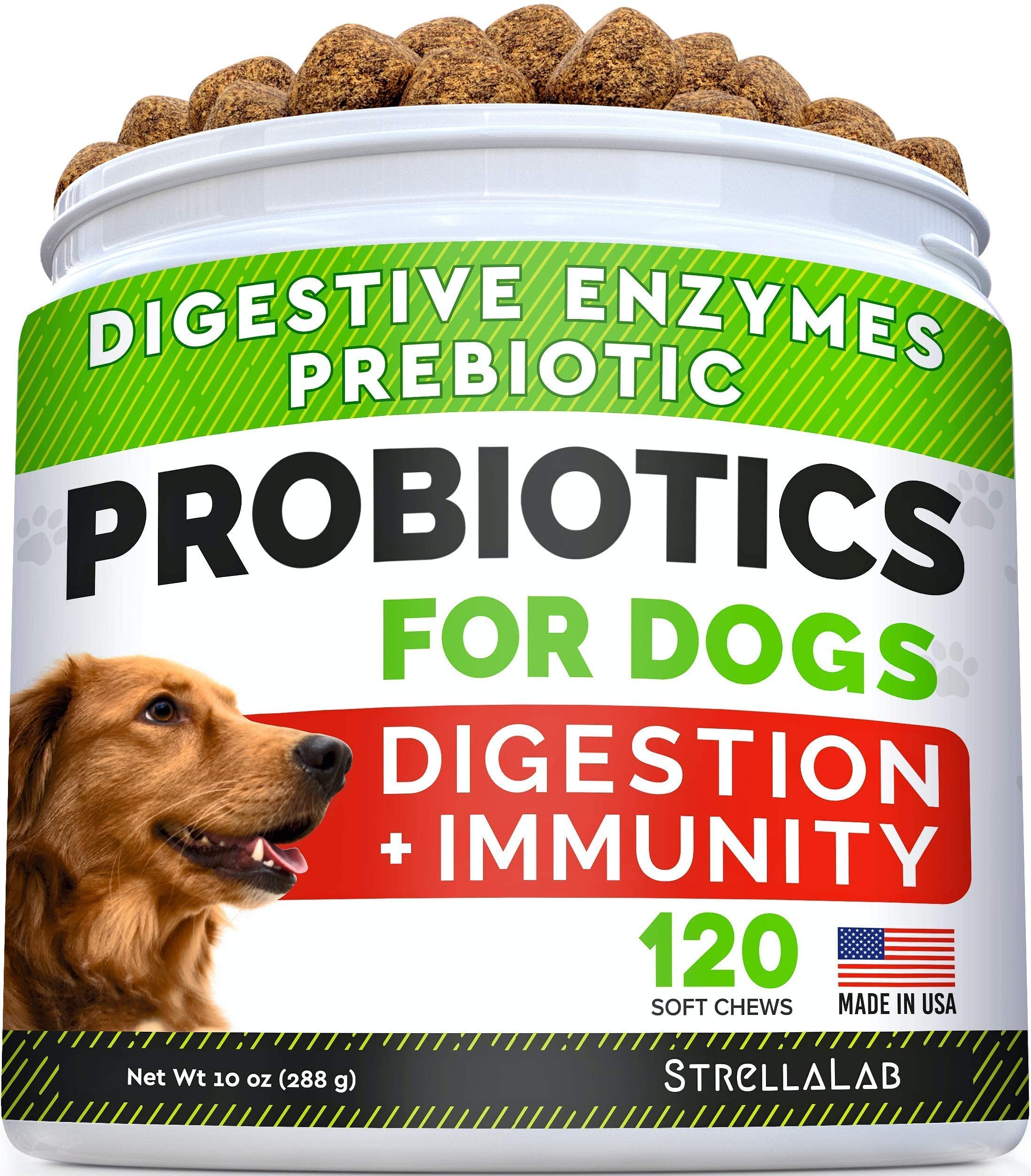 Fish Oil Omega 3 Treats for Dogs + Dog Probiotics Treats for Picky Eaters Bundle - Allergy Relief, Joint Health, Itch Relief. Skin & Coat Supplement + Enzymes + Prebiotics for Digestion Support