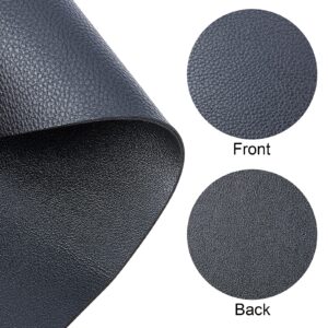 GORGECRAFT Double Sided Faux Leather Sheets Grain Texture PU Fabric Synthetic Vinyl Material for Bows Earring Making DIY Craft, Black