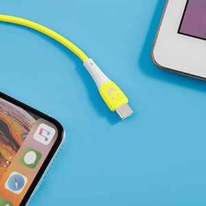 S5E5X 5A Fast Charging Cable Type-C, Liquid Silicone Macaron Charging Cable 1.2m 5A Fast Charging Data Cable Replacement (Yellow)