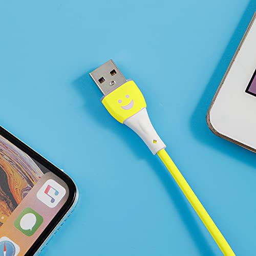 S5E5X 5A Fast Charging Cable Type-C, Liquid Silicone Macaron Charging Cable 1.2m 5A Fast Charging Data Cable Replacement (Yellow)