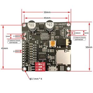 DY-HV20T 12V/24V Power supply10W/20W Voice Playback Module Supporting Micro SD Card MP3 Music Player for Arduino