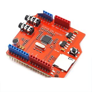 vs1053 vs1053b stereo audio mp3 player shield record decode development board module with tf card slot for arduino uno r3