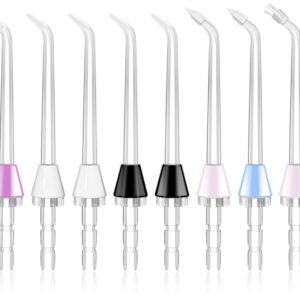 MySmile 10 PCS Replacement Jet Tips Oral Irrigator Nozzle Set Compatible with Waterpik Water Flosser, Includes Classic Tips Periodontal Pocket Tips and Plaque Seeker Tips