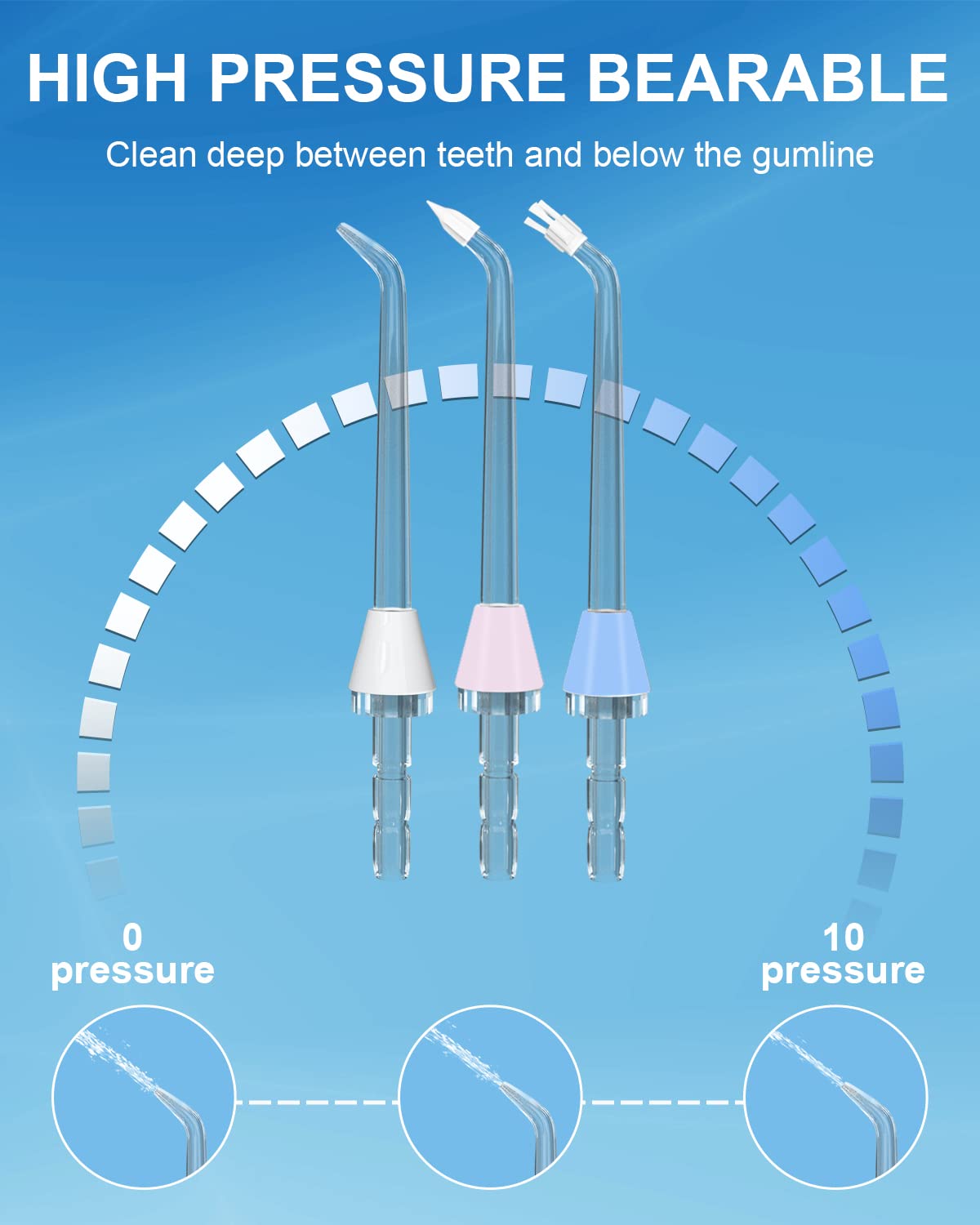 MySmile 10 PCS Replacement Jet Tips Oral Irrigator Nozzle Set Compatible with Waterpik Water Flosser, Includes Classic Tips Periodontal Pocket Tips and Plaque Seeker Tips