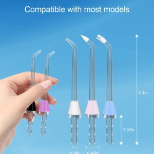 MySmile 10 PCS Replacement Jet Tips Oral Irrigator Nozzle Set Compatible with Waterpik Water Flosser, Includes Classic Tips Periodontal Pocket Tips and Plaque Seeker Tips