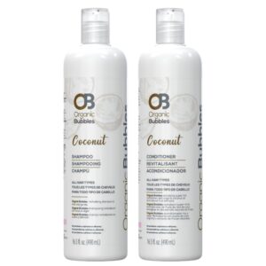 organic bubbles coconut – vegan and made in canada (shampoo and conditioner)