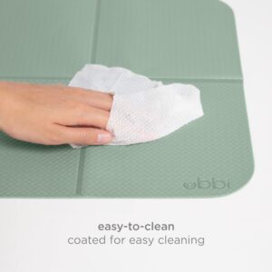 Ubbi On-The-Go Changing Baby Mat with Carrying Bag, Soft and Comfortable Diaper Bag Accessory Must Have for Newborns, Easy to Clean, Portable Changing Pad, Sage Green