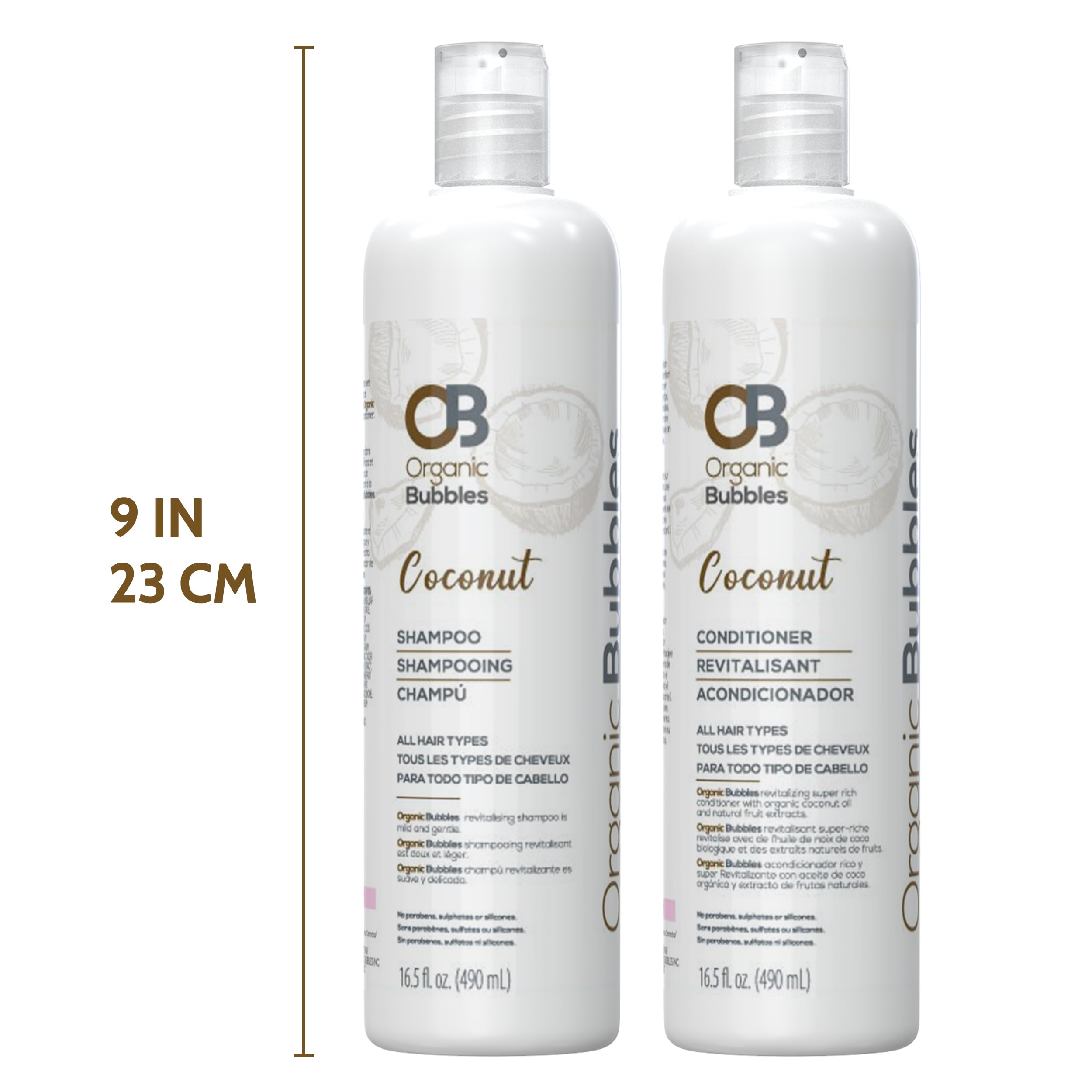 Organic Bubbles Coconut – Vegan and Made in Canada (Shampoo and Conditioner)