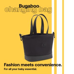 Bugaboo Changing Bag - Fashionable Diaper Bag - Stylish Functional Purse or Travel Bag - Changing Mat & 3 Clutches Included - Midnight Black