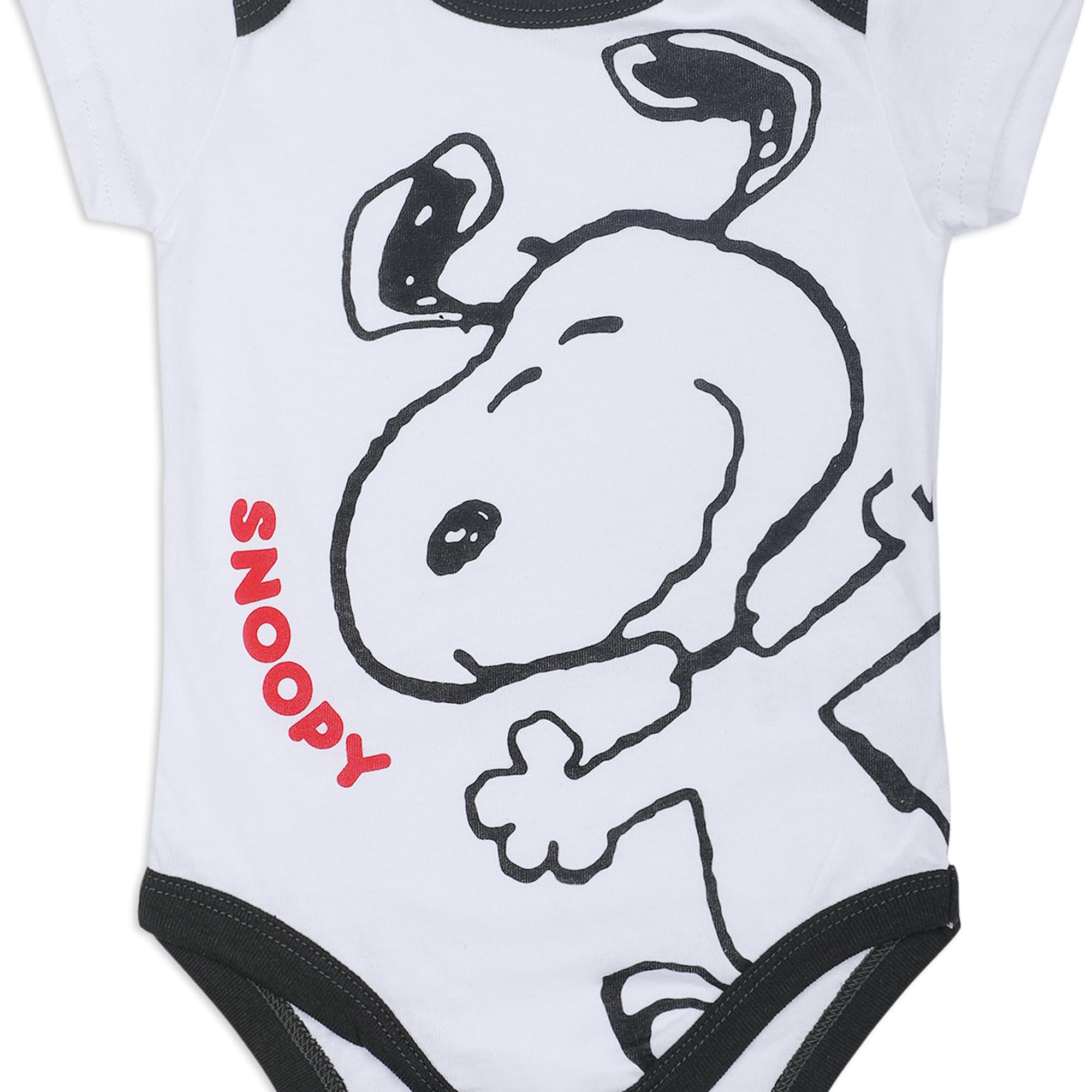 Peanuts Snoopy Boys Short Sleeve Bodysuit and Pants Set for Newborn and Infants