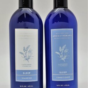 Bath & Body Works - Aromatherapy - Lavender Vanilla - Sleep - 2pc - Bundle- Shampoo and Conditioner 16 FL OZ each