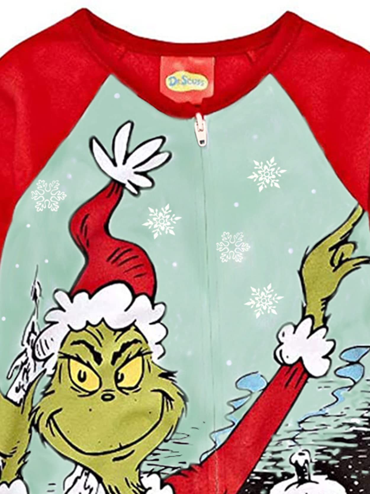 The Grinch Dr. Seuss Toddler Infant Christmas Footed Blanket Sleeper Pajamas (5T, Red)