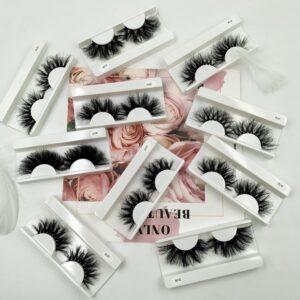 Fluffy Mink Lashes, Ellazzle 20 Pairs Wholesale Eyelashes 25mm Dramatic Thick Volume 3D Eyelashes Mink Reusable Lashes Pack