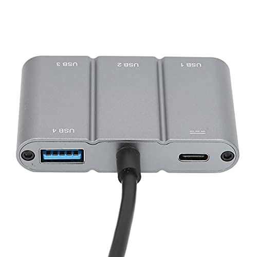 Kafuty-1 OTG USB 3.0 HUB,5 in 1 USB C to USB3.0 4 Port HUB,PD3.0 Fast Charging,USB Extension Multi USB Port for Mobile Phones with USB C/Tablets/Laptops