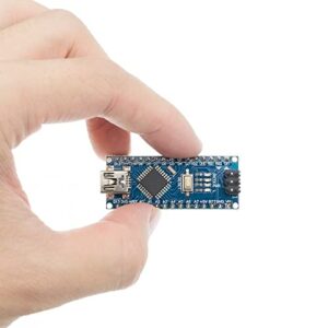 RedTagCanada Nano with The bootloader Compatible with Nano 3.0 Controller for Arduino CH340 USB Driver 16Mhz Nano v3.0 ATMEGA328P/168P (Blue-ATMEGA328 Welded) (No Cable)