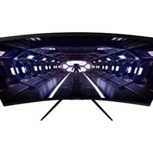 SAMSUNG 32" FHD 1080p Odyssey G3 Ultrawide Gaming Monitor, 1500R Curved Display, 165Hz, 5ms, AMD FreeSync Premium, Borderless Design, Eye Saver Mode, Black (LC32G35TFQNXZA)