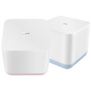 tcl mesh wi-fi system, gigabit wifi mesh network cover up to 66 devices, replaces wifi router and extender, whole-home 2,800 sq. ft. coverage, seamless high-performance wireless wifi booster (2 pack)