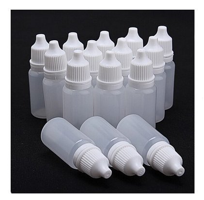 UPSTORE 12PCS 30ml 1oz Empty Plastic Squeezable Eye Liquid Dropper Bottles Drop Jars Squeeze Eye Dropper Container with Screw Caps and Plugs