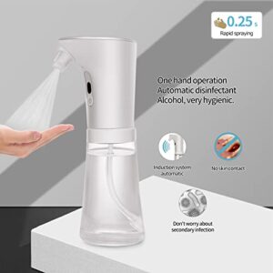 iBath Touchless Hand Sanitizer Dispenser, Auto-Induction Alcohol Dispenser Sprayer Liquid Bottles 8.8OZ, 2-Level IPX7 Waterproof, Ideal for Bathroom, Hospital, School, Office