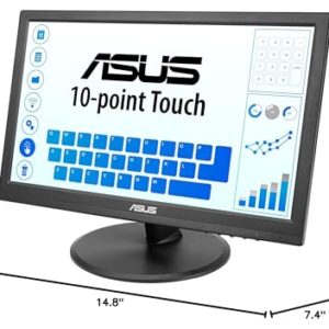 ASUS VT168HR 15.6" Full HD 1366X768 HDMI Back-lit LED Monitor, Black