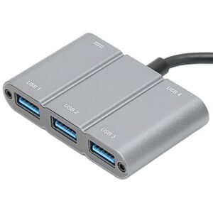 Kafuty-1 OTG USB 3.0 HUB,5 in 1 USB C to USB3.0 4 Port HUB,PD3.0 Fast Charging,USB Extension Multi USB Port for Mobile Phones with USB C/Tablets/Laptops