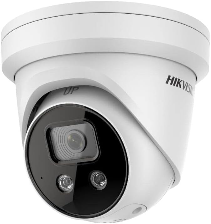 Hikvision IP Camera PoE DS-2CD2386G2-ISU/SL 2.8mm Lens 4K AcuSense Strobe Light and Audible Warning Fixed Turret Network Camera,H.265+,IP67, Built-in Two-Way Audio,Original English Version