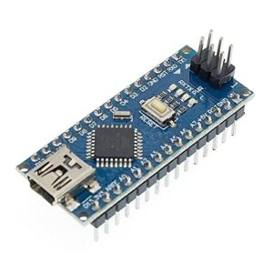 redtagcanada nano with the bootloader compatible with nano 3.0 controller for arduino ch340 usb driver 16mhz nano v3.0 atmega328p/168p (blue-atmega328 welded) (no cable)