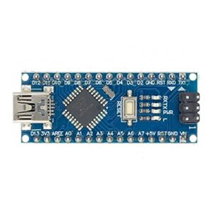 RedTagCanada Nano with The bootloader Compatible with Nano 3.0 Controller for Arduino CH340 USB Driver 16Mhz Nano v3.0 ATMEGA328P/168P (Blue-ATMEGA328 Welded) (No Cable)