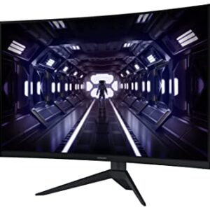 SAMSUNG 32" FHD 1080p Odyssey G3 Ultrawide Gaming Monitor, 1500R Curved Display, 165Hz, 5ms, AMD FreeSync Premium, Borderless Design, Eye Saver Mode, Black (LC32G35TFQNXZA)