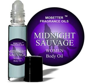 mobetter fragrance oils midnight sauvage women perfume body oil 1/3 oz roll on glass bottle