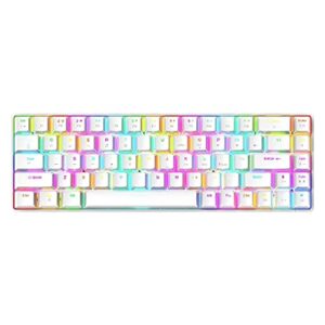 qksky wired gaming mechanical keyboard 68 key led backlit two-color injection luminous keyboard for laptop and gamer pro 68 key gaming keyboard usb