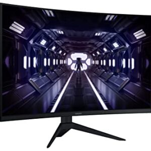 SAMSUNG 32" FHD 1080p Odyssey G3 Ultrawide Gaming Monitor, 1500R Curved Display, 165Hz, 5ms, AMD FreeSync Premium, Borderless Design, Eye Saver Mode, Black (LC32G35TFQNXZA)