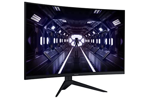 SAMSUNG 32" FHD 1080p Odyssey G3 Ultrawide Gaming Monitor, 1500R Curved Display, 165Hz, 5ms, AMD FreeSync Premium, Borderless Design, Eye Saver Mode, Black (LC32G35TFQNXZA)