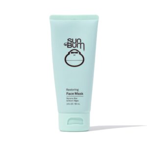 sun bum skin care restoring facial mask | vegan and cruelty free formula with cooling aloe| 2 oz