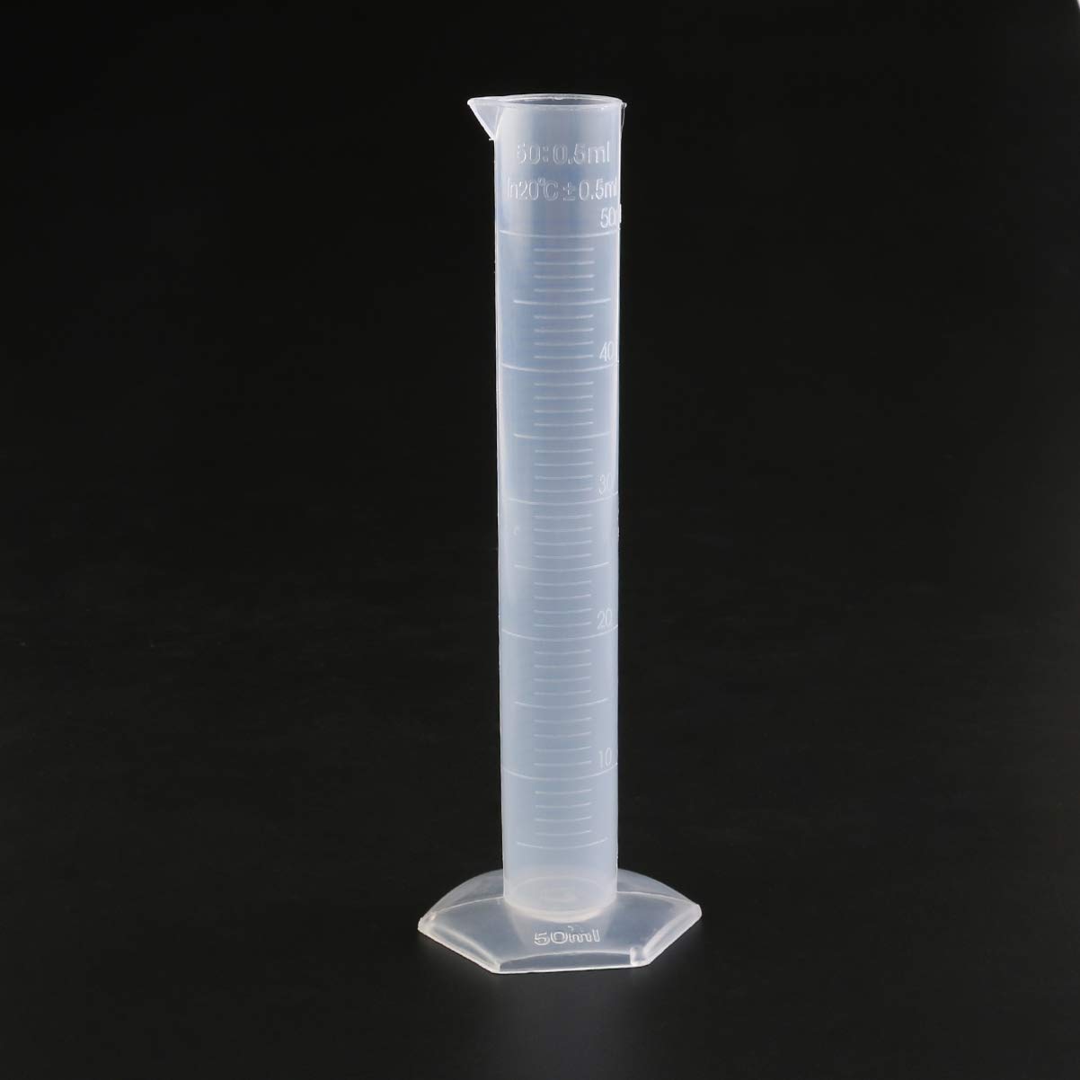 HEALLILY 4Pcs Measuring Cylinder Beaker Plastic Graduated Cylinder Test Tube Industrial Quality 10ml/ 25ml/ 50ml/ 100ml with Pour Spout