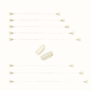 doores blonde wire for hair extensions 8pcs 18.5cm 24.5cm 30cm invisible elastic fish line replacement for extensions with 4 clips