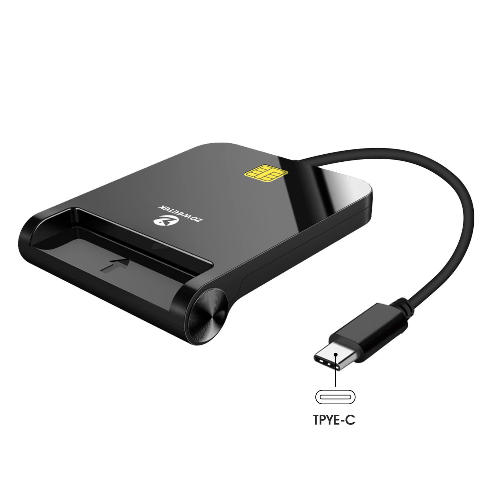 ZOWEETEK CAC Reader USB C, CAC Card Reader Military, DOD Military USB Common Access CAC, Compatible with Windows, Mac OS and Linux (Type C)