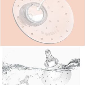 haakaa Breastfeeding Nipple Shield - Protect Sore, Inverted Nipples for Breastfeeding Mom, Non Slip Nipple Teat, Variable Flow Non-Toxic - Round Shape