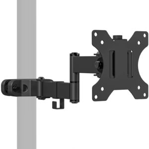 wali single monitor arm mount, fully adjustable 2 tier with 75mm and 100mm universal plate (011arm), black