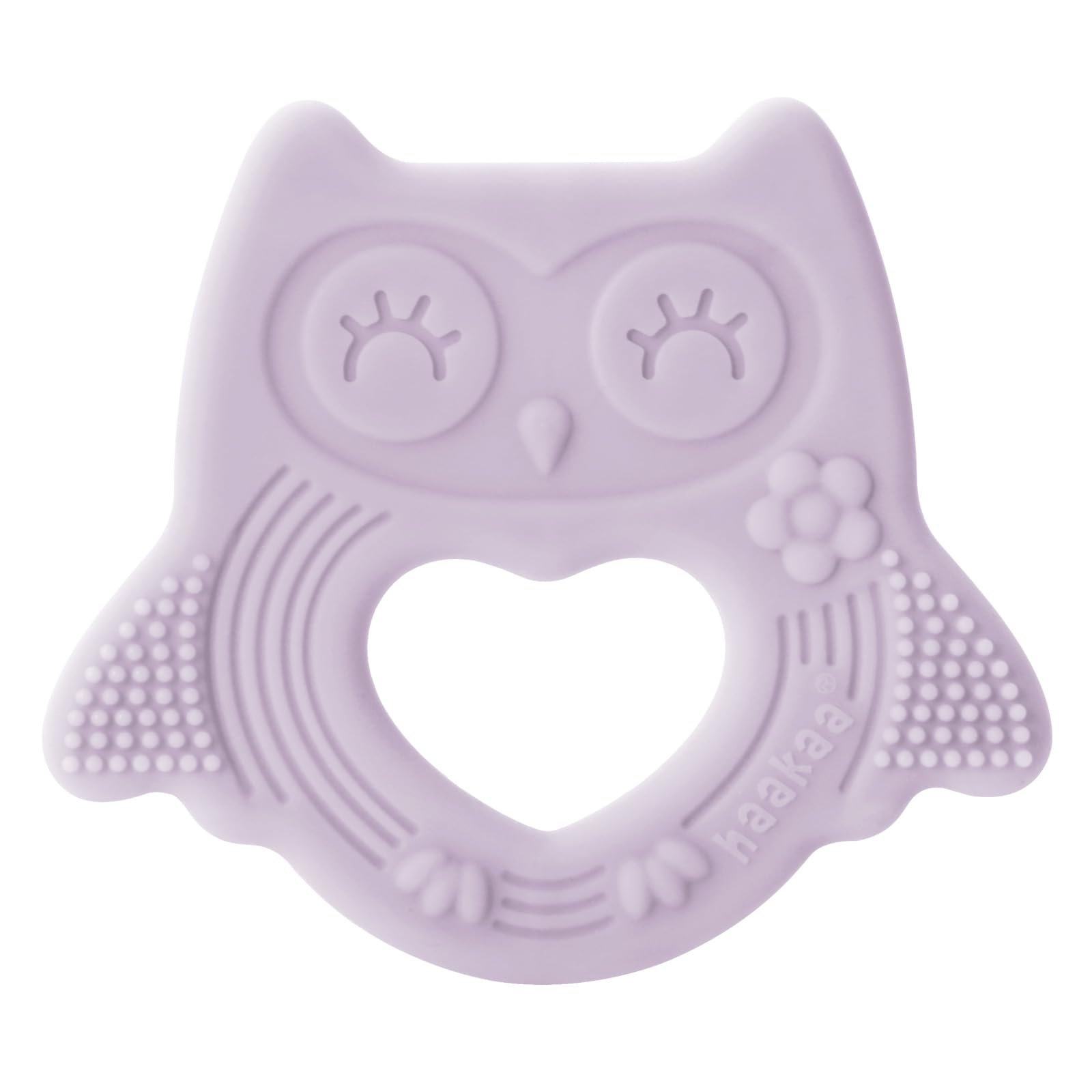 haakaa Silicone Owl Teether,Food-Grade Smiling Teething Toy for Infants, Soft Chew Toys for Babies, BPA Free, Toy for 3 Months+