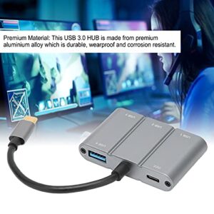 Kafuty-1 OTG USB 3.0 HUB,5 in 1 USB C to USB3.0 4 Port HUB,PD3.0 Fast Charging,USB Extension Multi USB Port for Mobile Phones with USB C/Tablets/Laptops