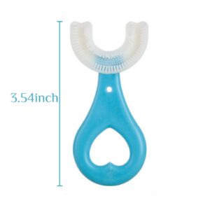 CROOT 2 PCS U-Shaped Toothbrush for Kids, U Shape Portable Toddler Silicone Toothbrush,Infant and Children Toothbrush with U-Shaped Brush Head,Extra Soft and Healthy Silicone Toothbrush (2-6 Age)