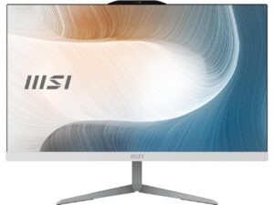 msi modern am242 aio desktop, 23.8" fhd ips-grade led, intel pentium g7505, 4gb memory, 128gb ssd, wifi 5, bt 5.1, white, windows 11 pro (11m-894us)