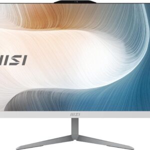 MSI Modern AM242 AIO Desktop, 23.8" FHD IPS-Grade LED, Intel Pentium G7505, 4GB Memory, 128GB SSD, WiFi 5, BT 5.1, White, Windows 11 PRO (11M-894US)