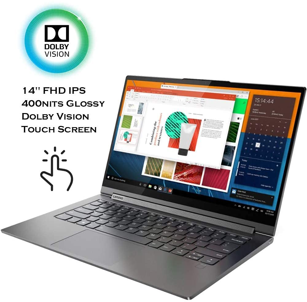 Lenovo Yoga C940 2-in-1 Ultra-Light Laptop,14" FHD 400nits Touch Display, Intel Core i5-1035G4, Thunderbolt 3,Intel Iris Plus, Pen, Webcam, Fingerprint, w/Accessories (Yoga C940 | 512GB)