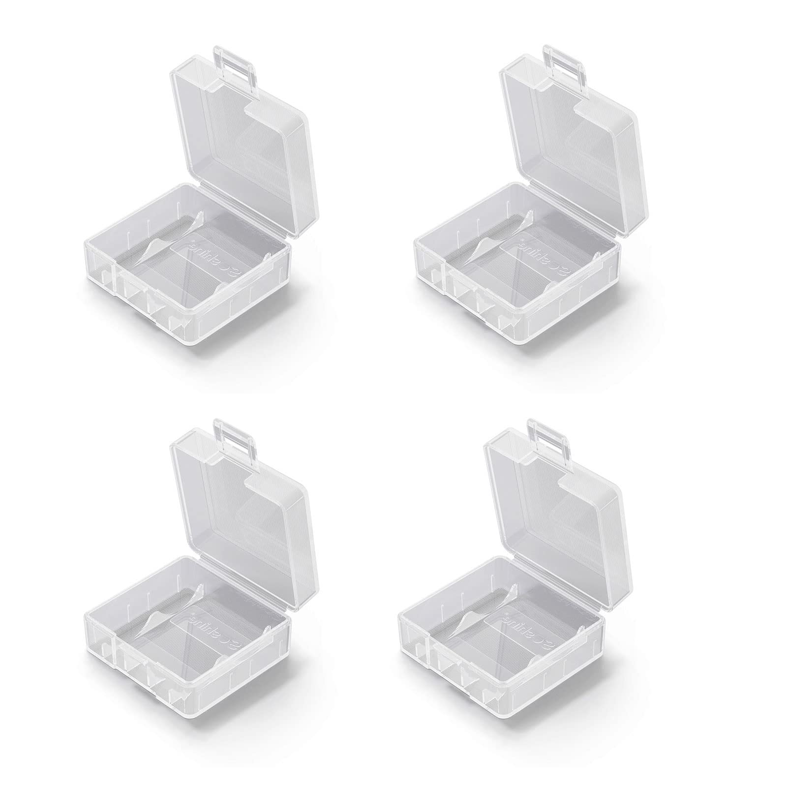 Plastic Battery Hoders for 2 Slots 18350 Battery,18350 Battery Organizer Storage Case 4 Pack