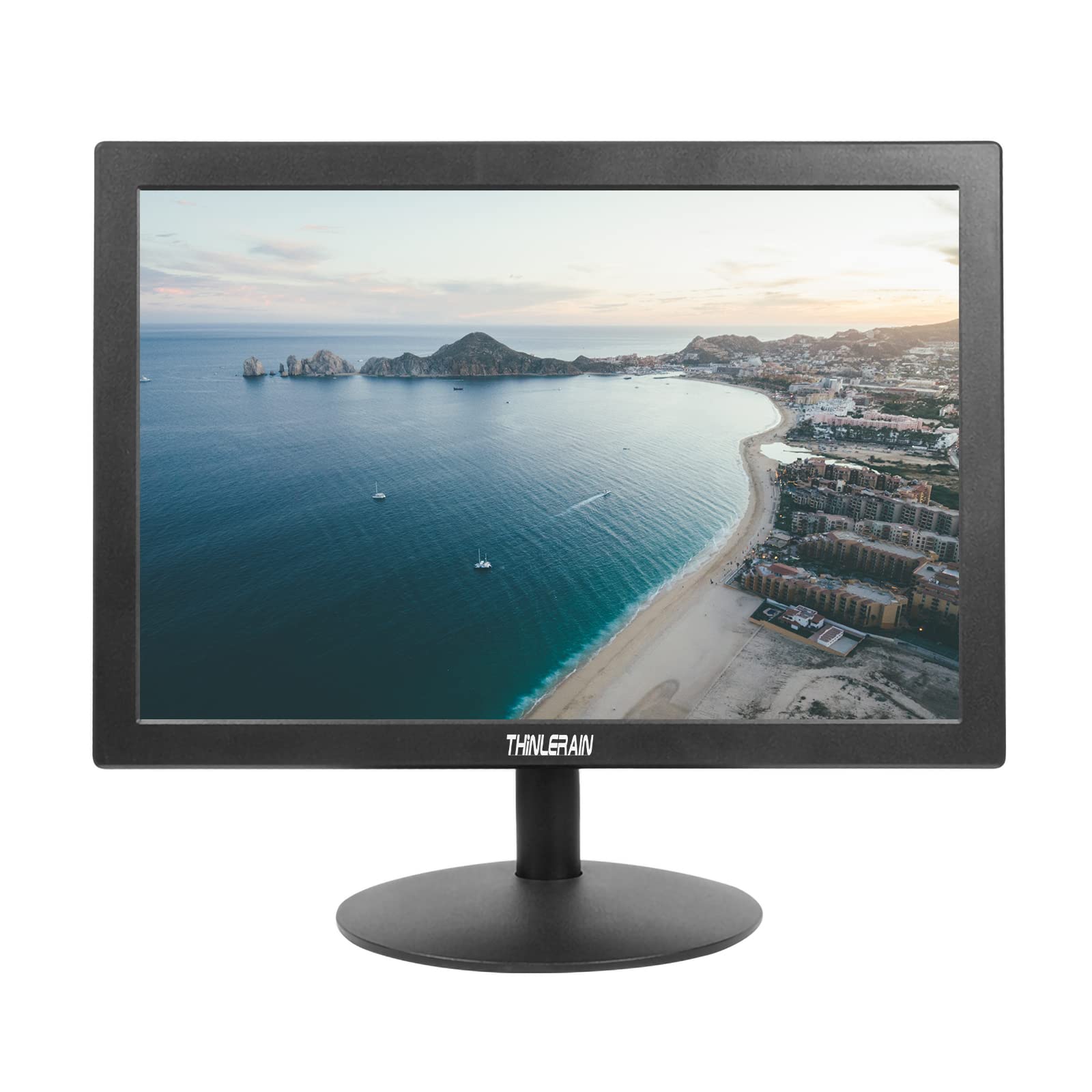 Thinlerain 15 inch PC Monitor 16:9 LED HDMI Monitor 1440×900, 60 Hz Refresh Rate, 5Ms Response Time, VGA, HDMI, TN Panel, Built-in Speakers